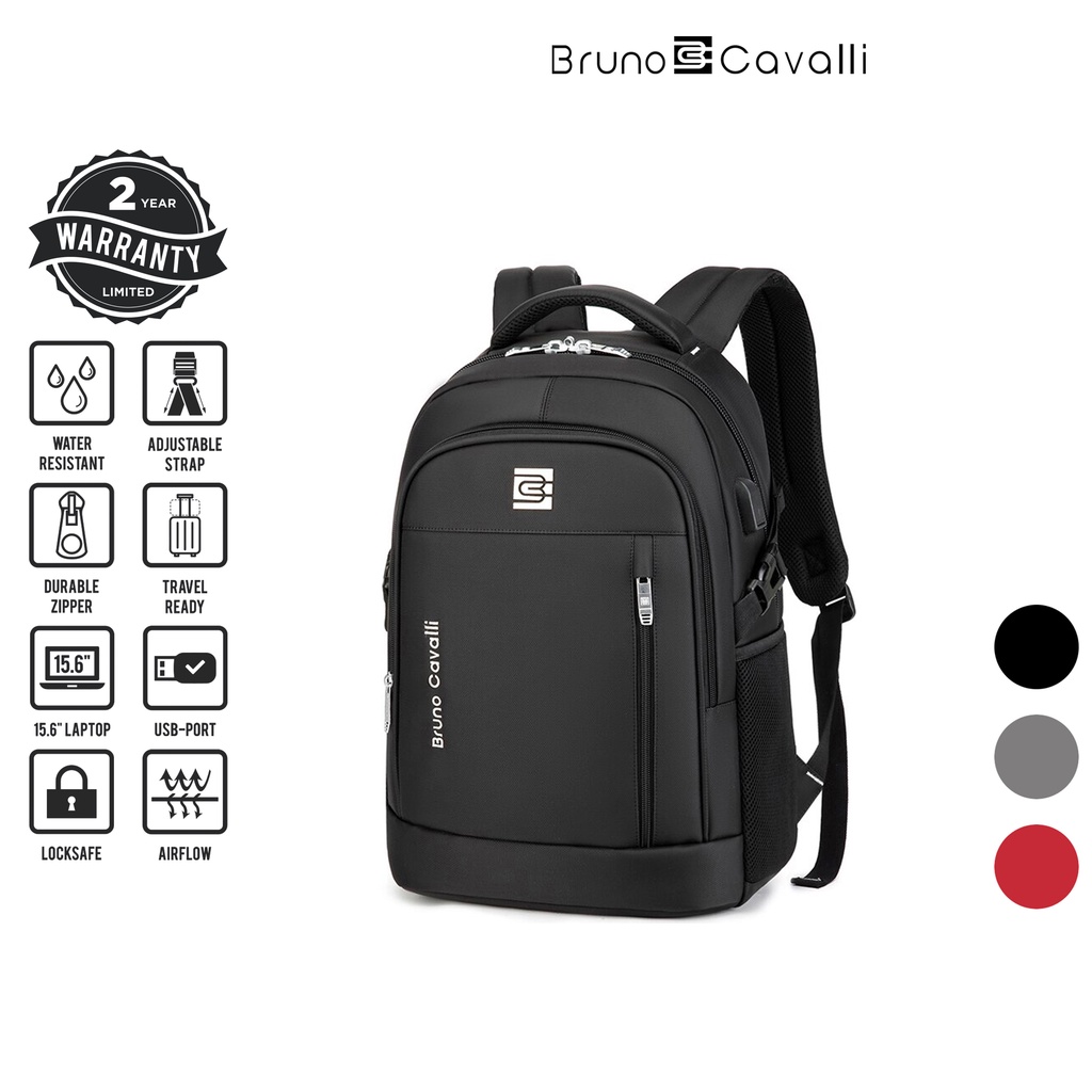 BRUNO CAVALLI Multifunctional Laptop Backpack with Vertical Zipper ...