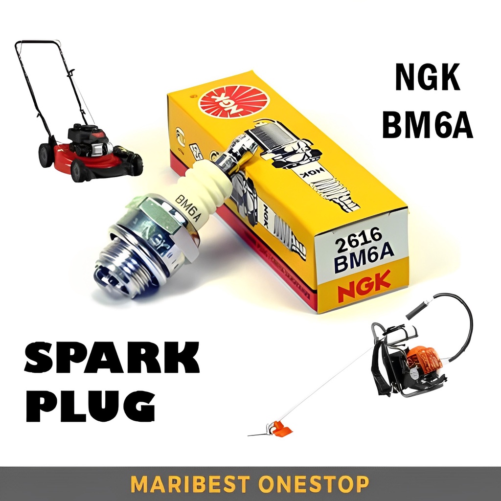 NGK BM6A NGK Spark Plug For Lawn Mower Grass Cutter Brush Cutter ...