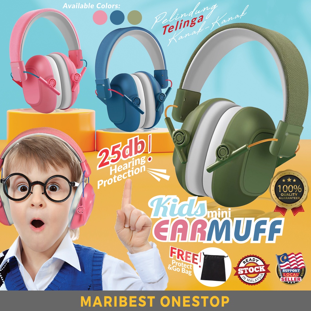 Kids Mini Earmuff Anti Noise Reduction Cancellation Baby Ear Muff ...