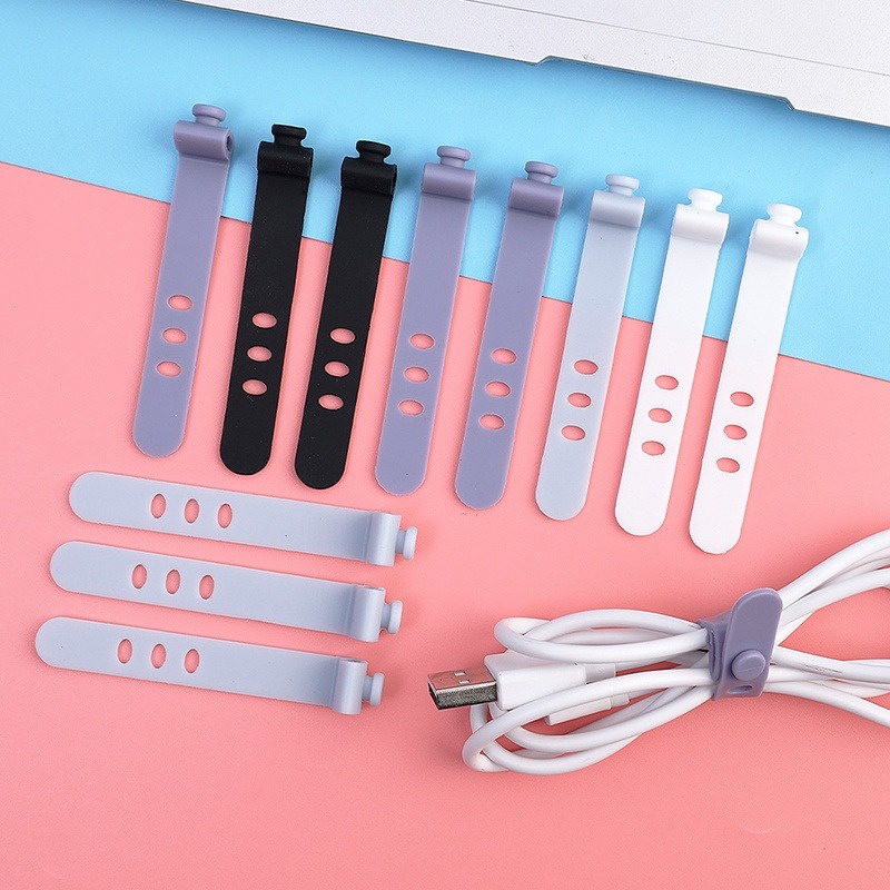 Household Data Line Organizer / Silicone Self-locking Cord Ties / DIY ...