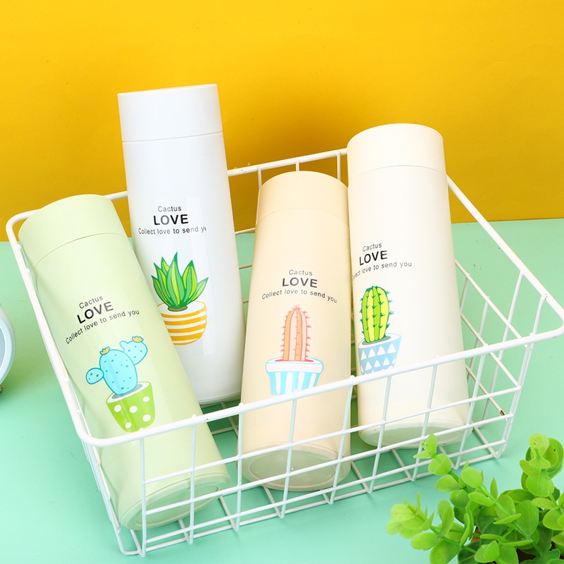 [450ml] Kaktus Botol Minum Botol Air Kaca Kalis Bocor Glass Drinking ...