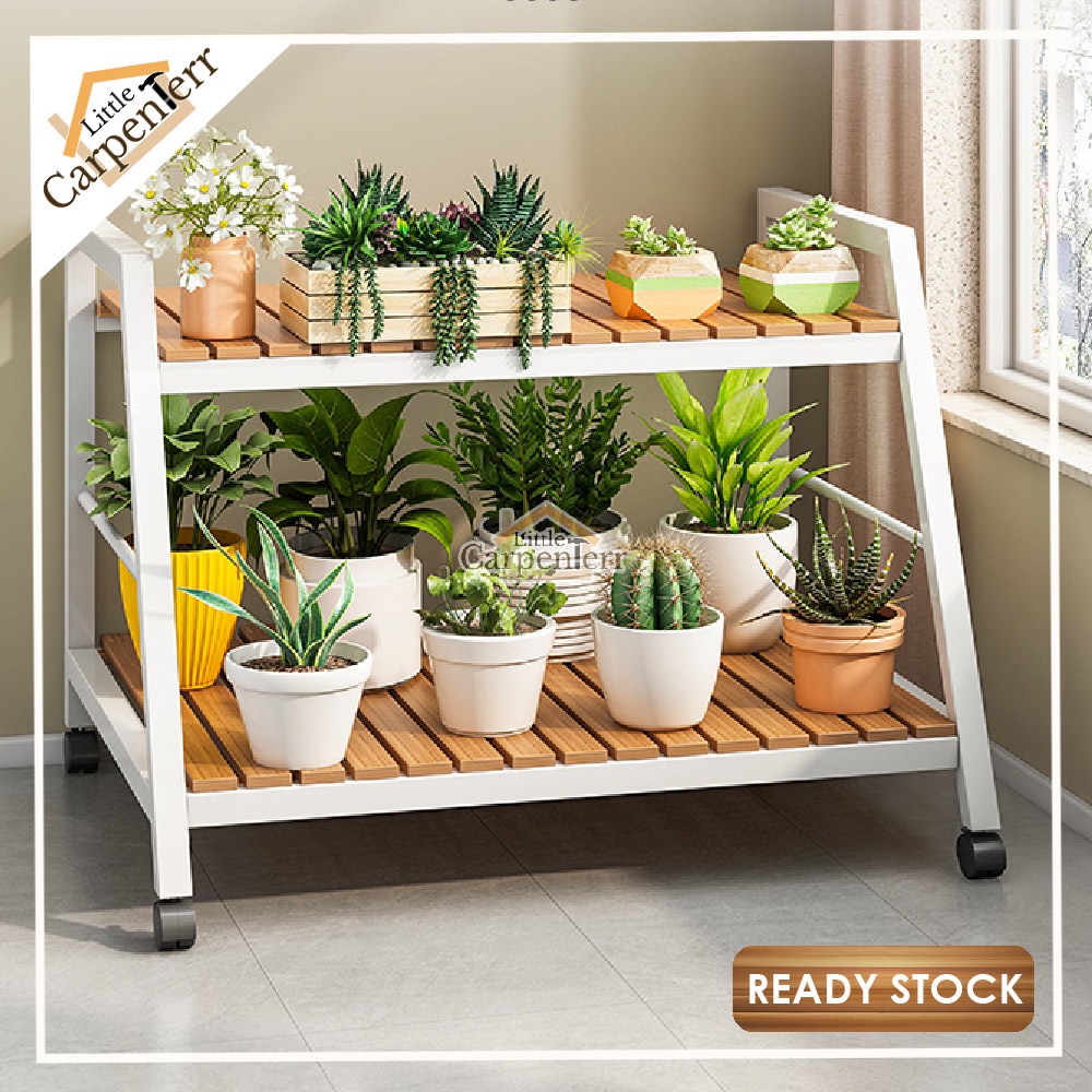 Little Carpenterr Multipurpose Wooden Plant Rack 木制植物架 Rak Tumbuhan ...