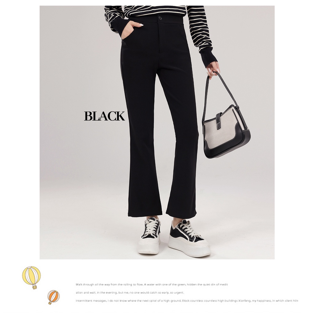 KM Elastic Bootcut Women Pants Seluar Bootcut Perempuan [P4744 ...