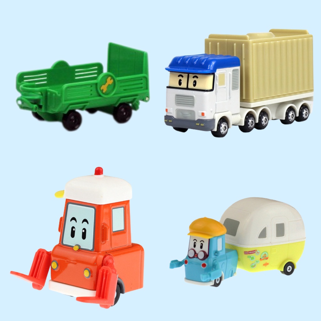 Hychumey Robocar Poli Toy Car Alloy Model Cartoon Terry Camp Trailer ...
