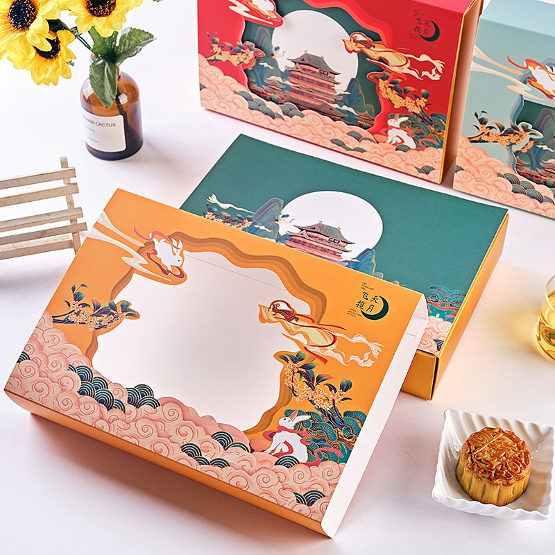 1 set bag / Moon cake BOX festival Flying moon packaging / tote bag ...