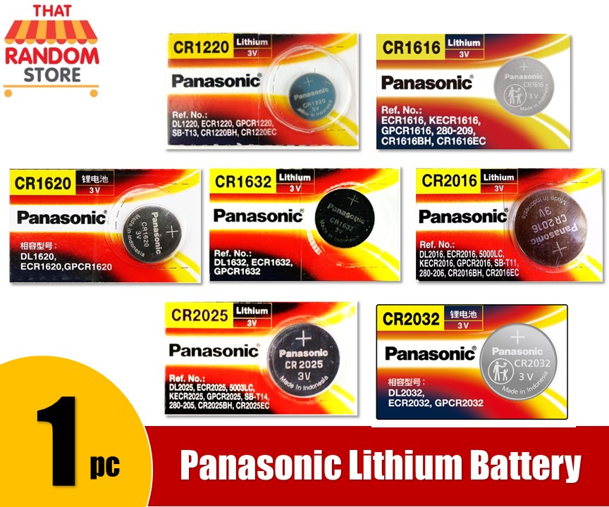 Panasonic Coin Battery (CR1220/CR1616/CR1620/CR1632/CR2016/CR2025/CR2032) | Shopee Malaysia