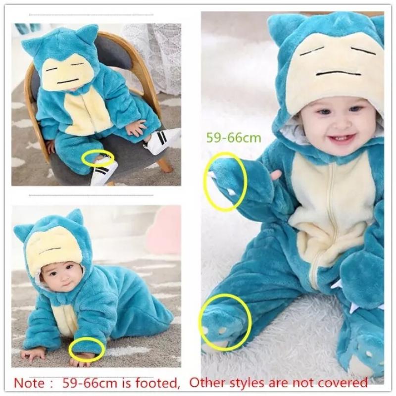 Pokemon Snorlax Jumpsuit Newborn Baby Bodysuit Cute Cartoon Romper ...