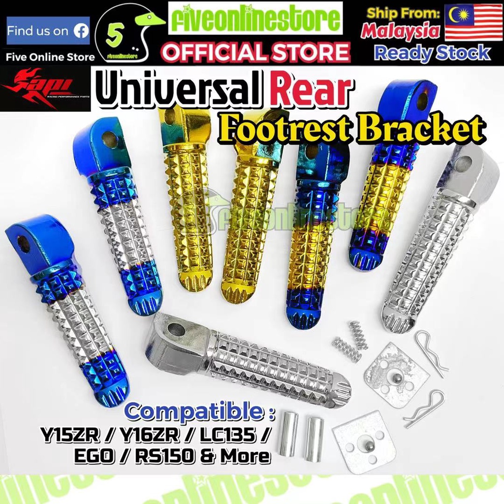 Universal Rear Footrest Yamaha Y15ZR Y16 LC135 EGO RS150 R15 Lagenda ...
