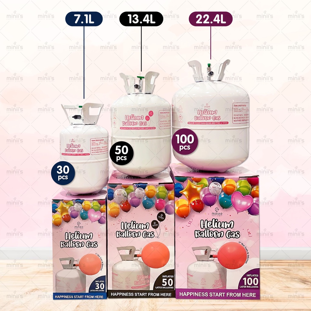 MINIIS PARTY 100pcs Helium Balloon Gas Helium For Balloon Helium Gas ...