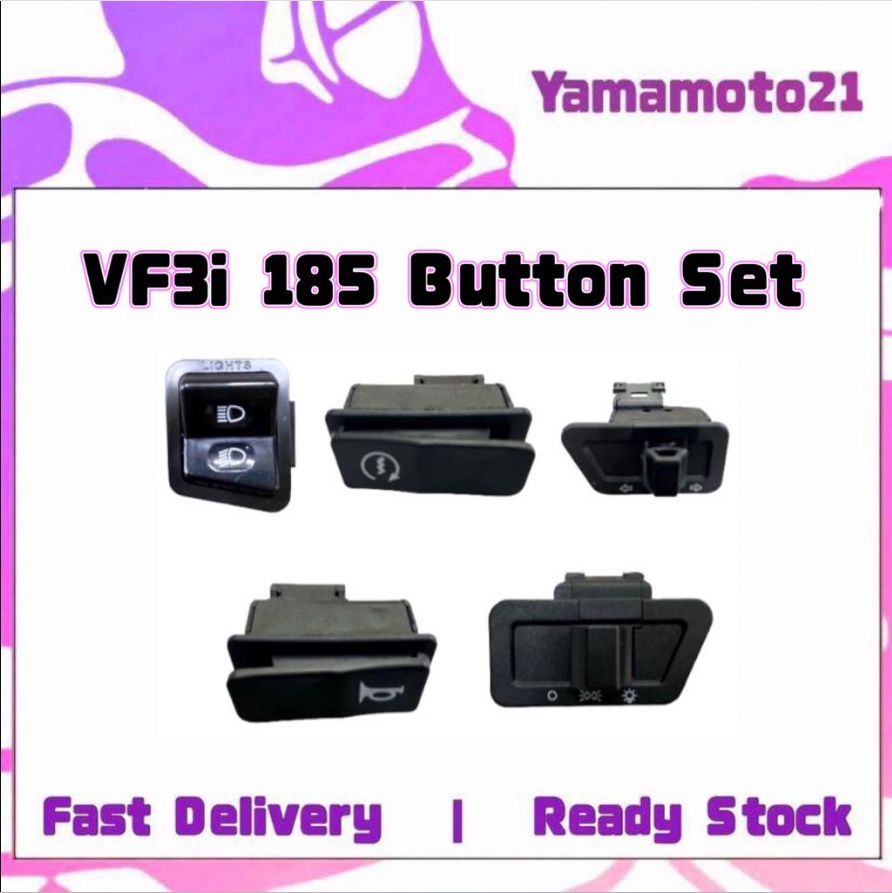 (Set) SYM VF3 VF3i 185 VF3i185 VF3185 SYM185 Full Button Set Butang ...