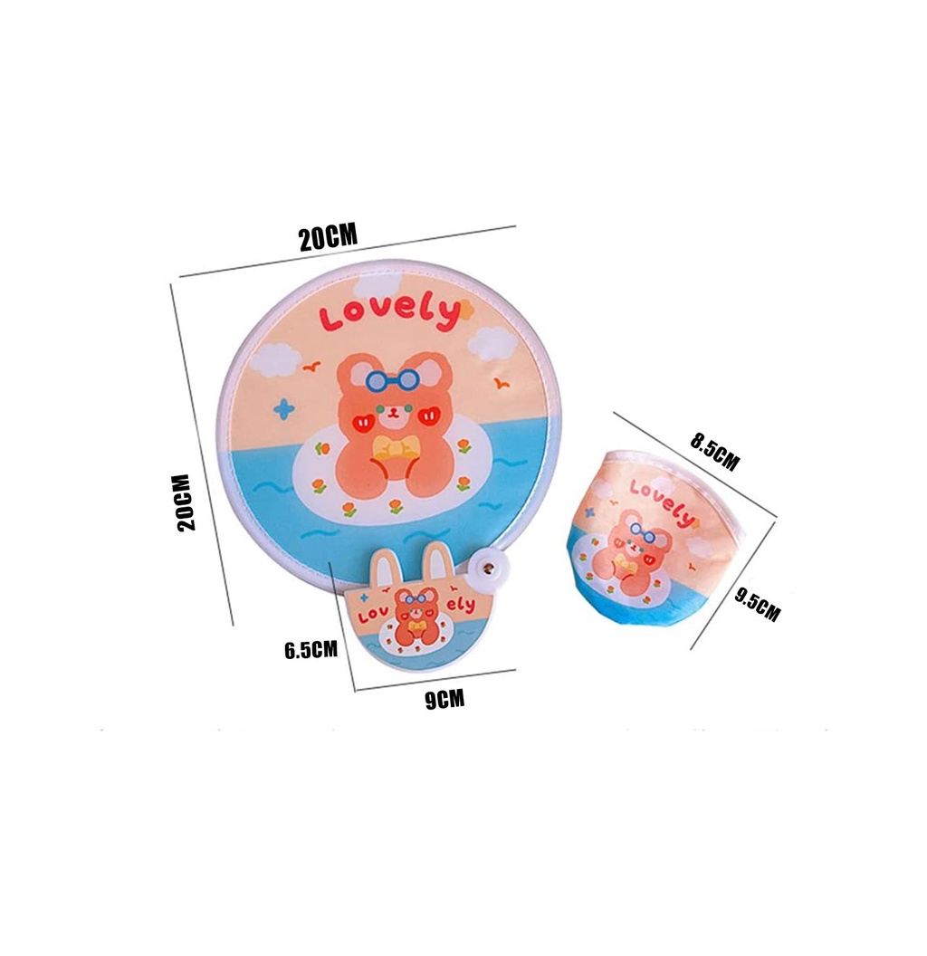 Mini Cute Foldable Fan Portable Round Folding Fan Japanese Style ...