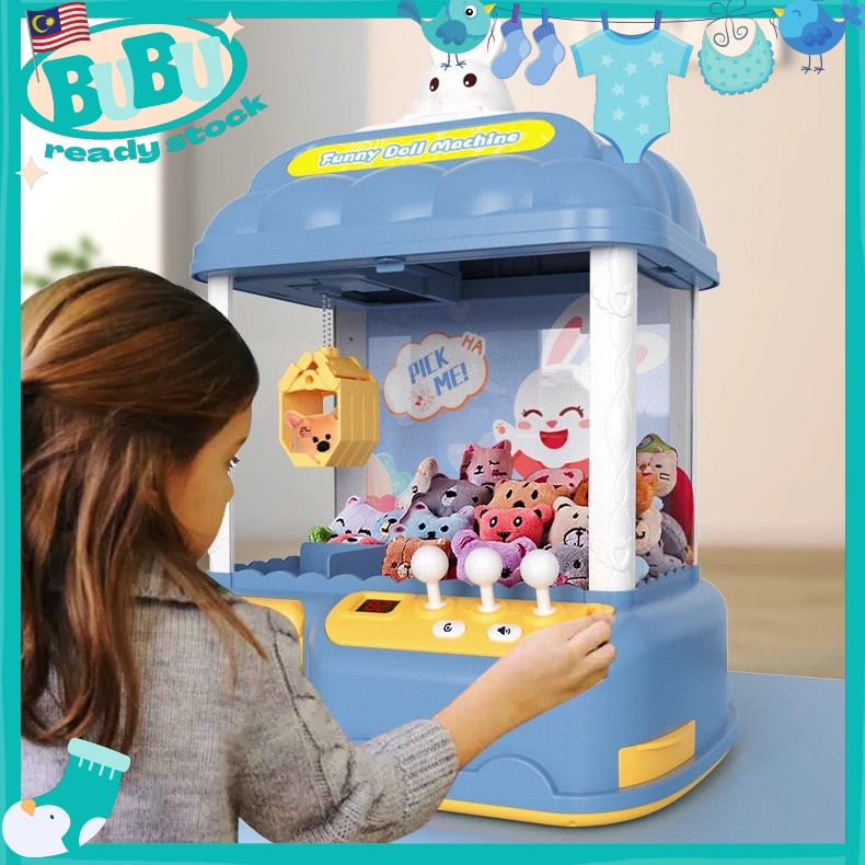 BUBU Ready Stock Mini Auto Grabber Doll Machine Claw Machine Cute Doll ...