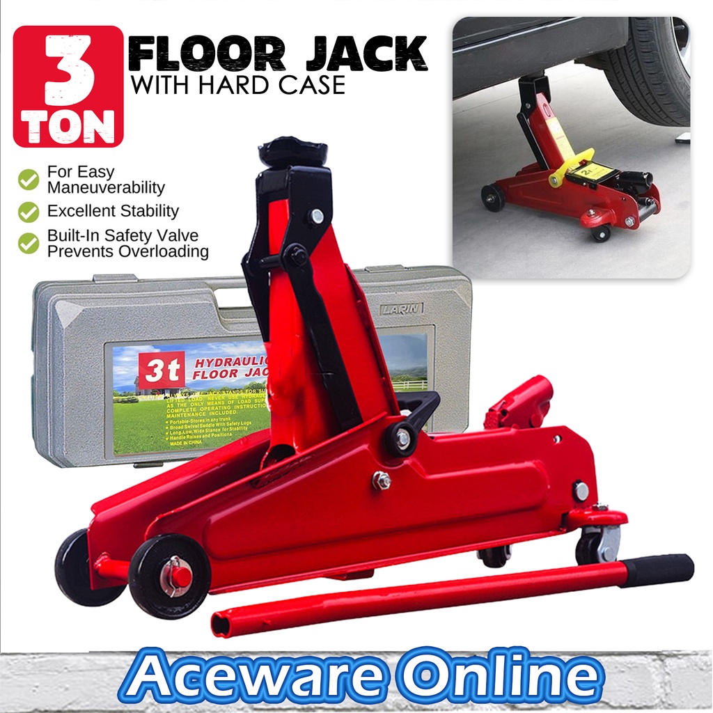 3 Ton Floor Jack With Hard Case Hydraulic Car Jet Jack Kereta Jack ...