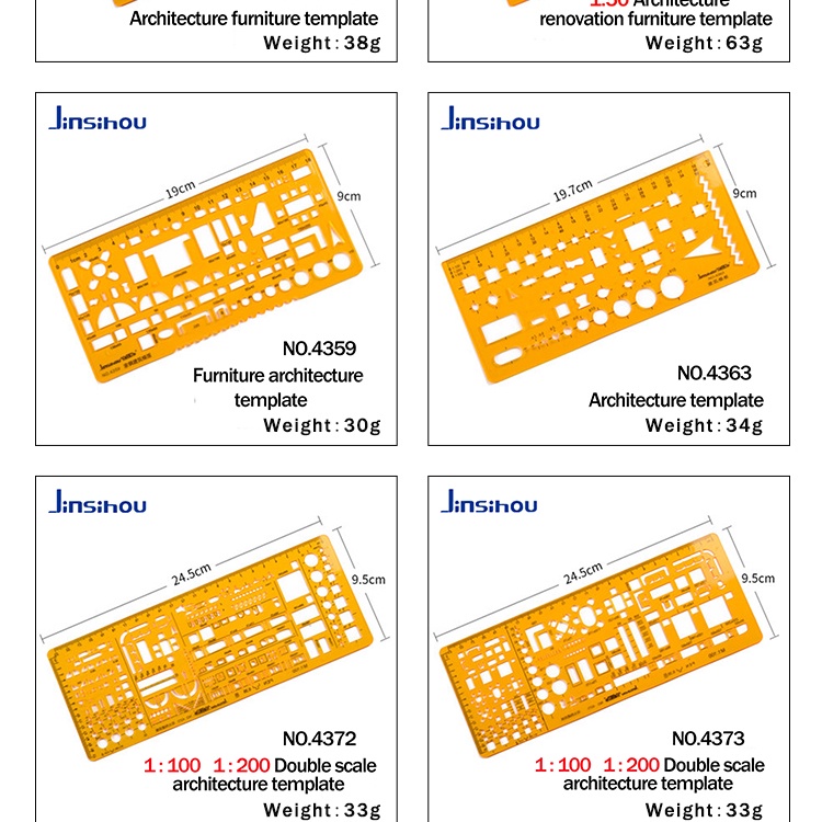 Angel Mark Architect Multi Purpose Drawing Template Set House Plan ...
