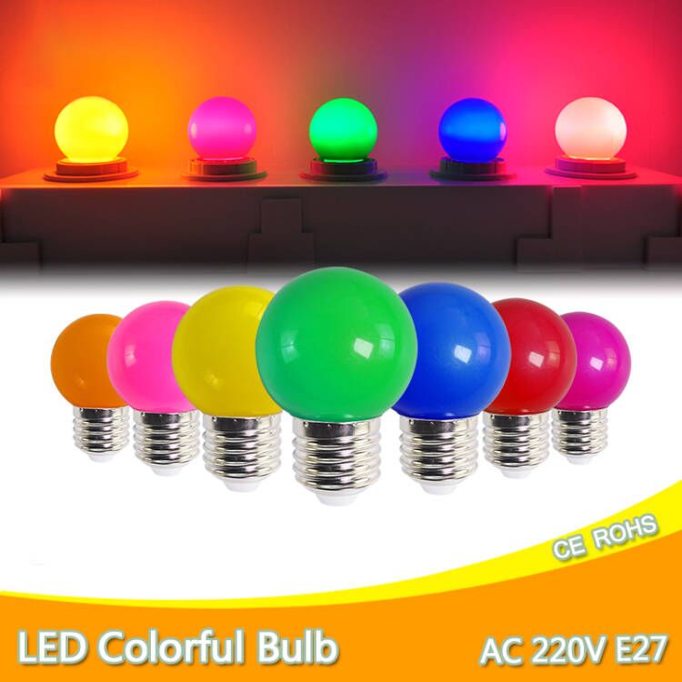 3W Light Mini Color Bulb Mentol Berwarna E27 Mentol Raya Warna Warni ...