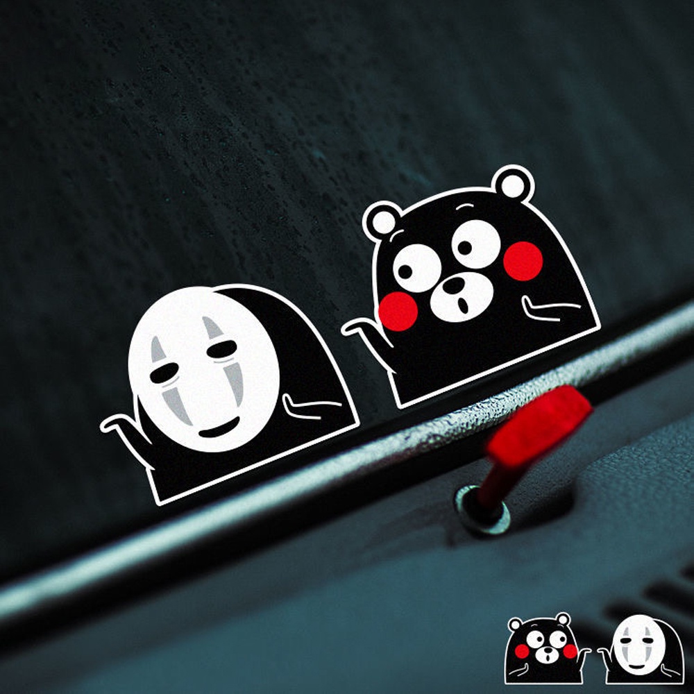 Cute Kawaii Cartoon Kumamon Bear Reflective Car Stickers Decor Car Body ...