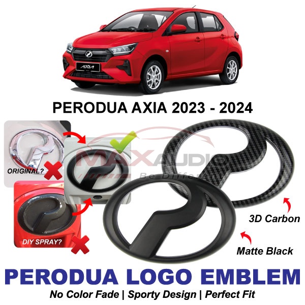 Car Emblem PERODUA AXIA 2023 - 2024 Logo Lambang Depan Belakang Sticker ...
