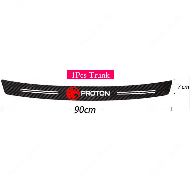 Proton Car Door Sill Sticker Anti-Scratch Carbon Fiber leather Sticker ...