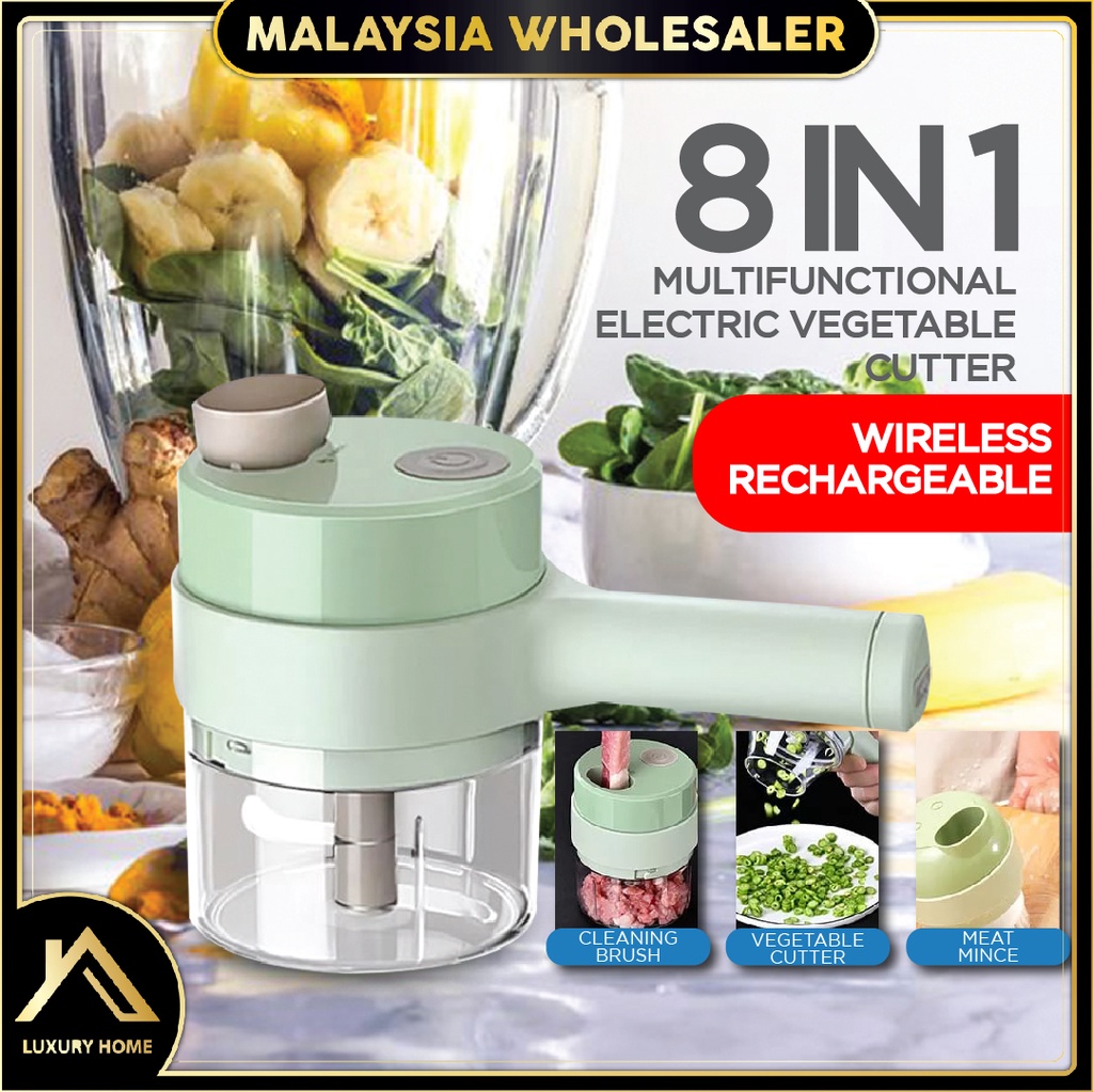 8 in 1 Multifunctional Electric Vegetable Cutter Garlic Chopper ...