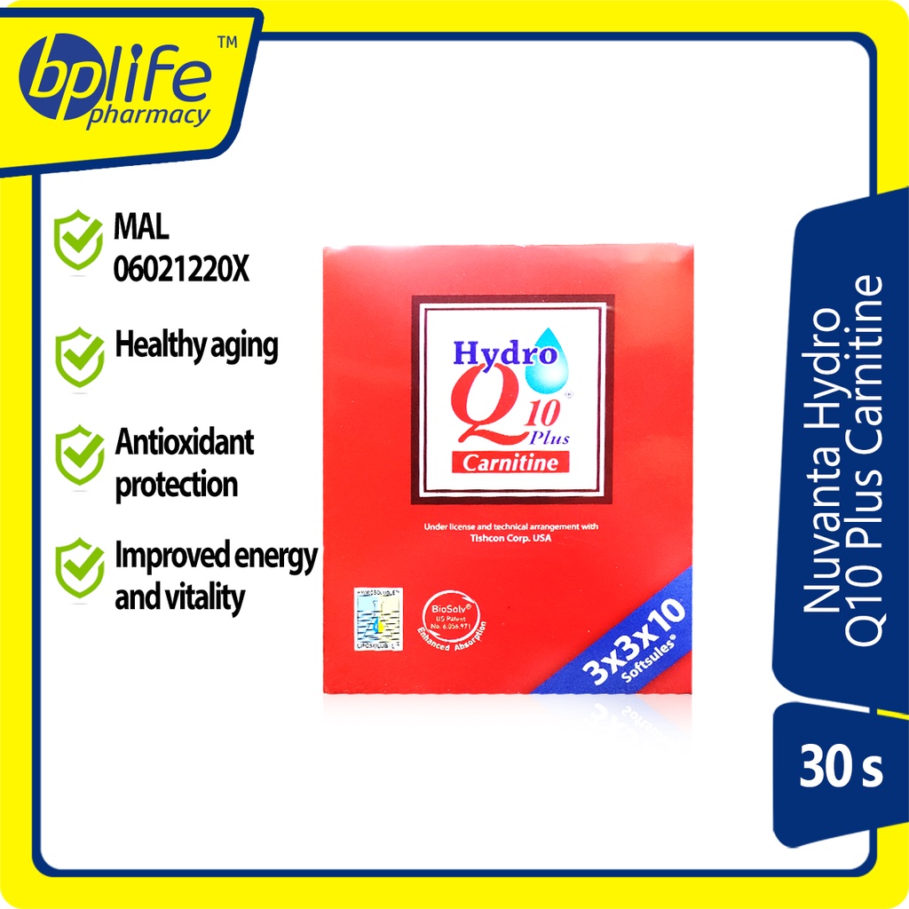 Nuvanta Hydro Q10 Plus Carnitine 30s / 3x30s | Shopee Malaysia