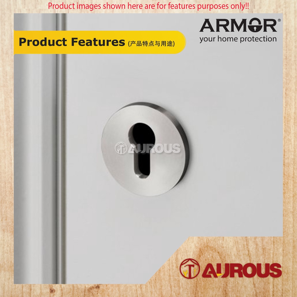 ARMOR STAINLESS STEEL SUS304 9MM MAGNETIC ROUND DOOR ESCUTCHEON CAP ...