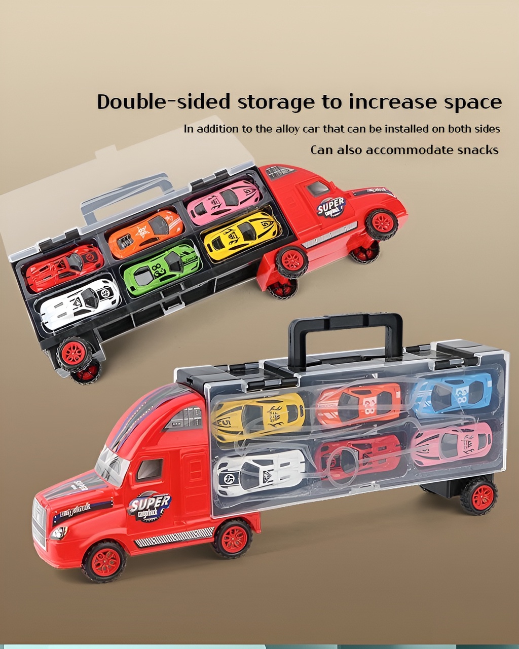 iDECO™ Container Truck Toy Lorry Cars 12 Alloy Car Model For Kids Baby ...