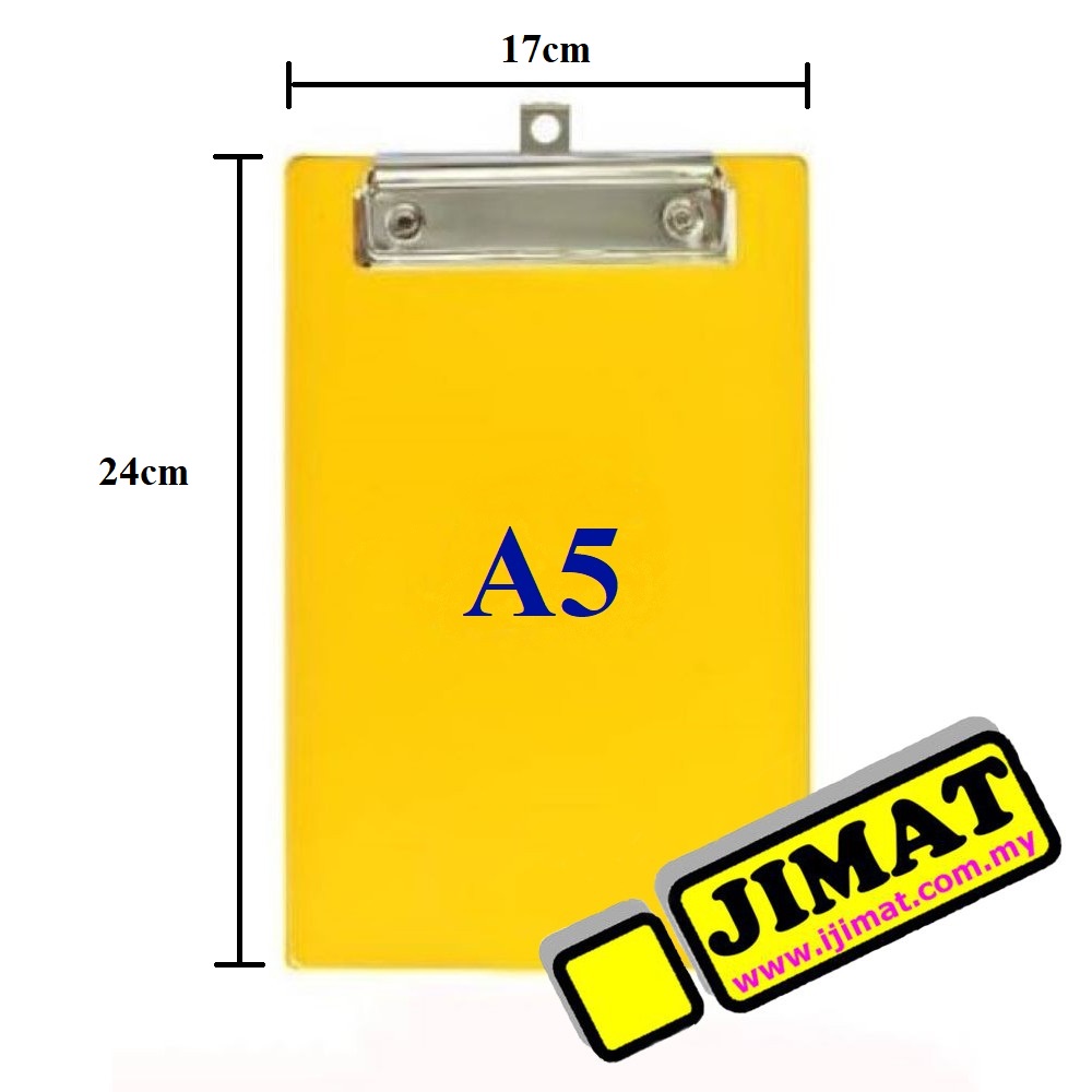 A5 Size PVC Wire Clip Board / A5 Saiz Papan Clip Kertas / Clip Board ...