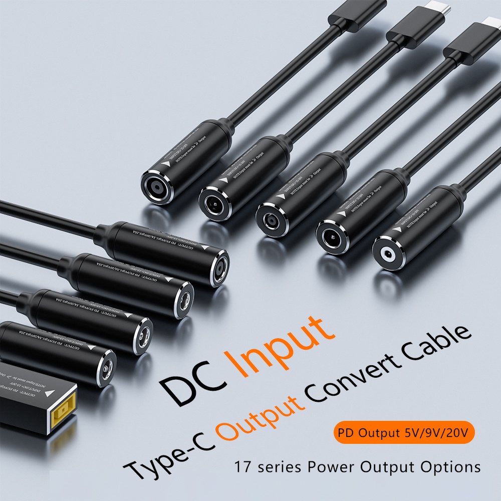 DC to USB Type-C PD 65W Fast Charging Cable Adapter Converter Type C PD ...