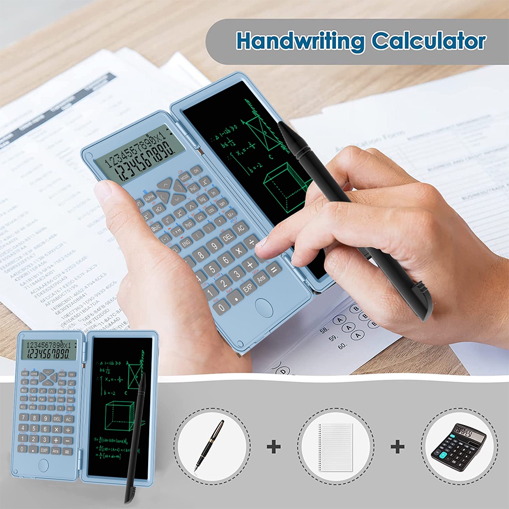 Scientific Calculator with Writing Pad 6 Inch LCD Screen Foldable ...