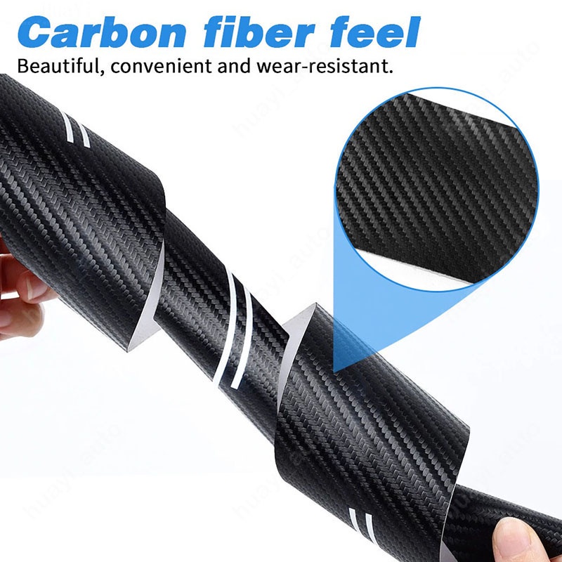 Honda HRV HR-V Car Door Sill Sticker Anti-Scratch Carbon Fiber leather ...