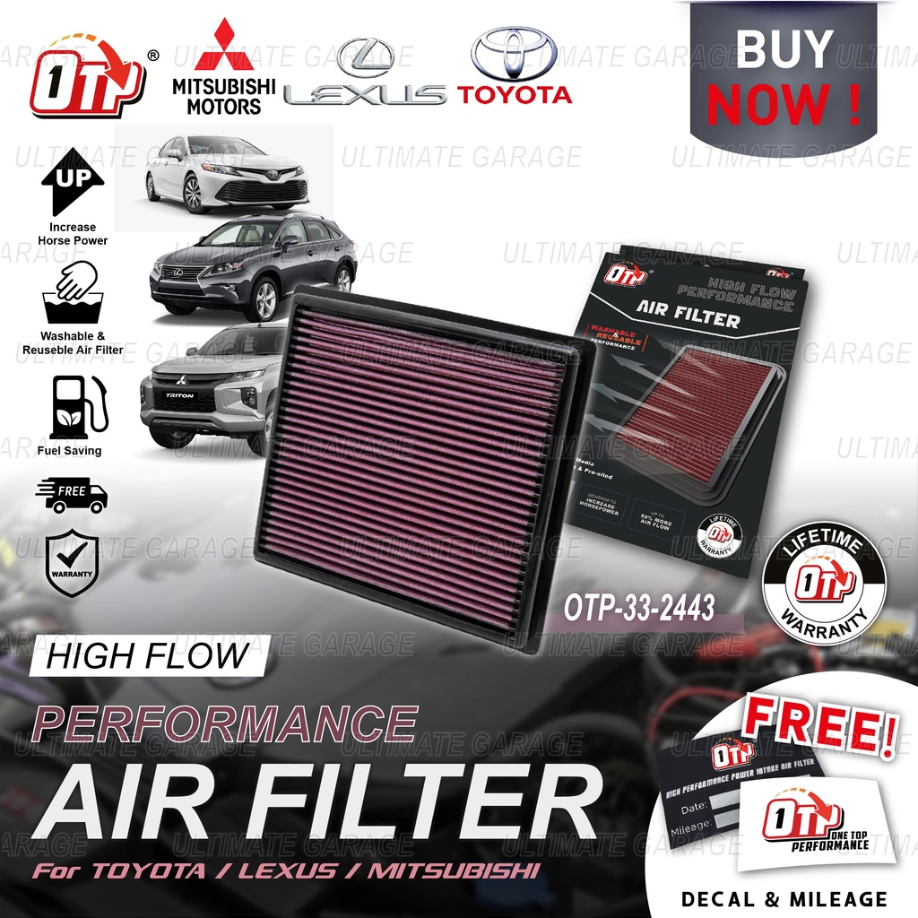 OTP DROP IN AIR FILTER PERFORMANCE TOYOTA CAMRY ACV50 MITSUBISHI ...
