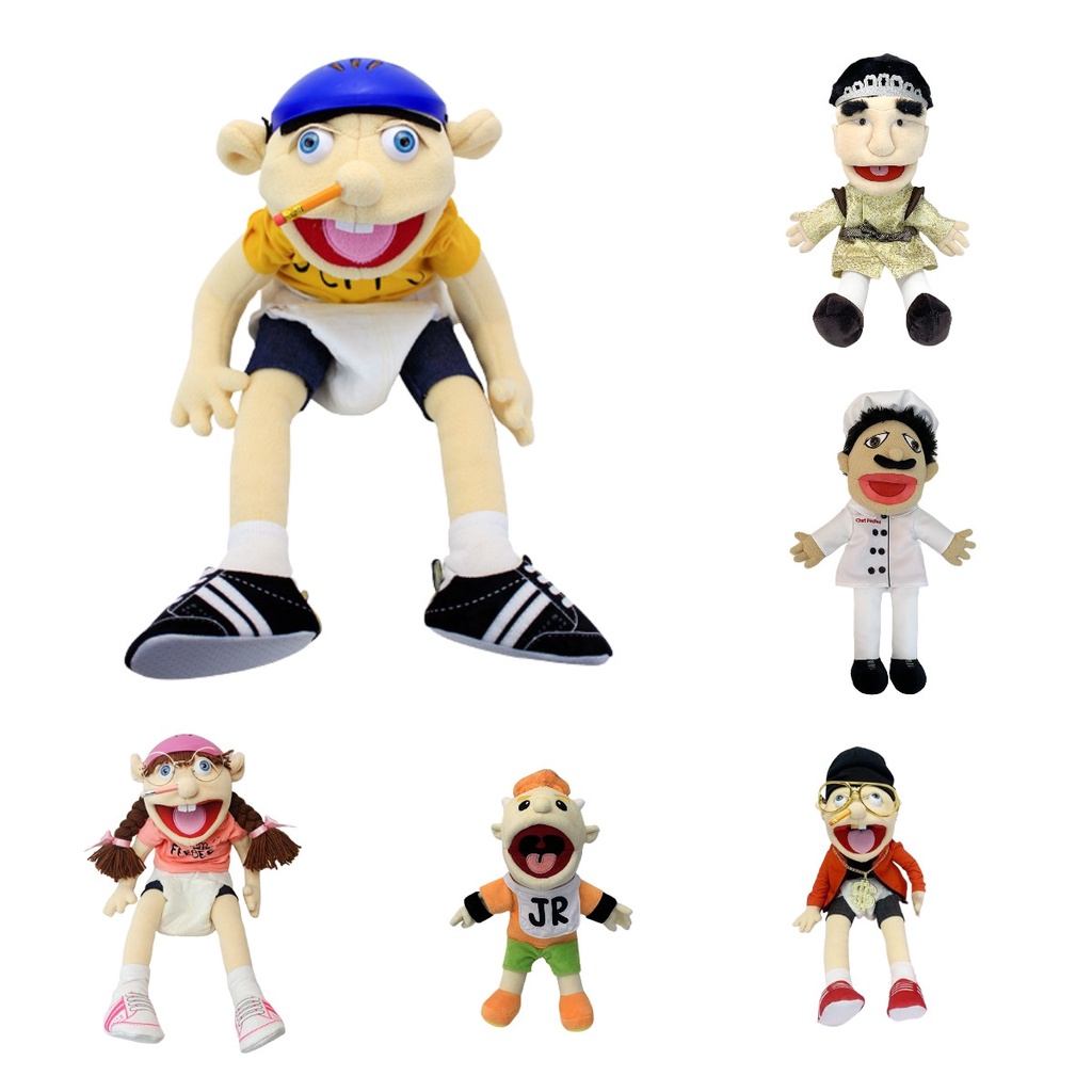 Jeffy Chef Junior Cartoon Hand Puppet Plush Toy Soft Stuffed Puppet ...