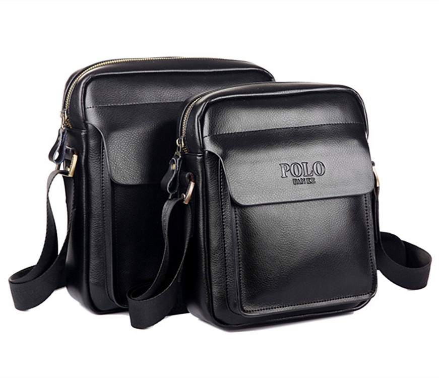 POLO Men"bag Genuine Leather shoulder bag for men side backpack satchel ...