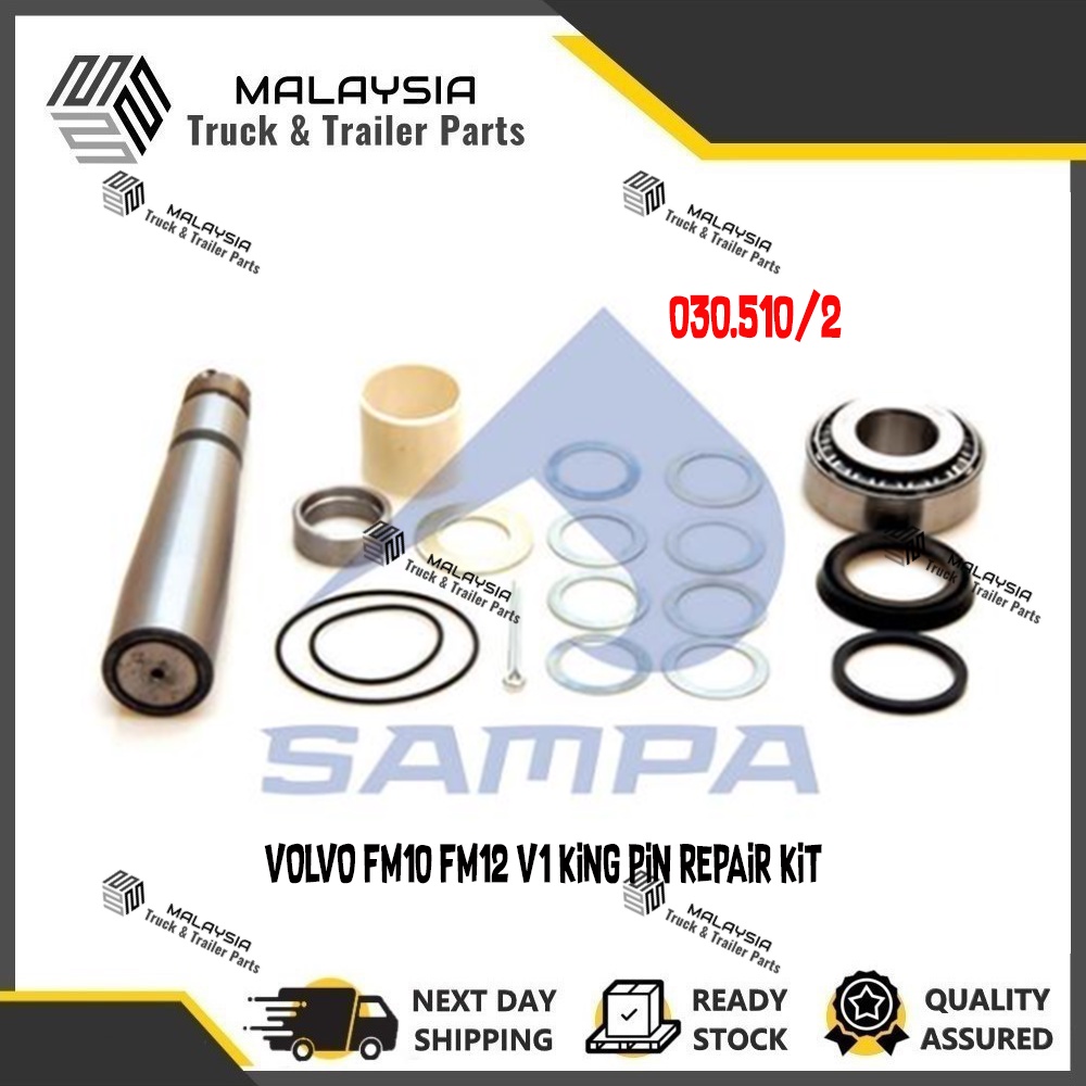 VOLVO FM10 FM12 V1 KING PIN REPAIR KIT (TURKEY SAMPA BRAND) | Shopee ...