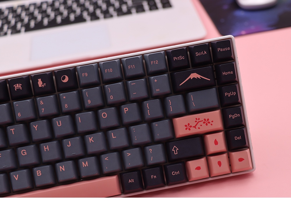 PBT 5-side dye-sub Night Sakura Cherry Profile PBT English/Japanese ...