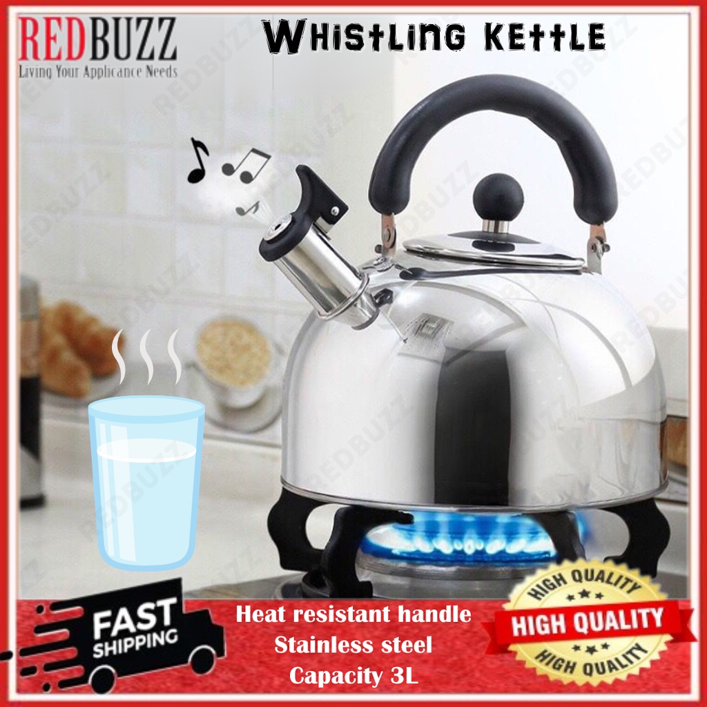 REDBUZZ Whistling Stainless Steel Modern Dome Teapot Tea Kettle Cerek ...