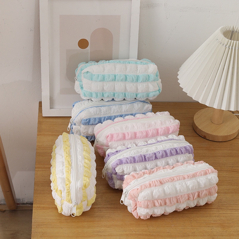 Big Capacity Soft Pencil Case Simple Pure Color Matching Pen Bag Kawaii ...