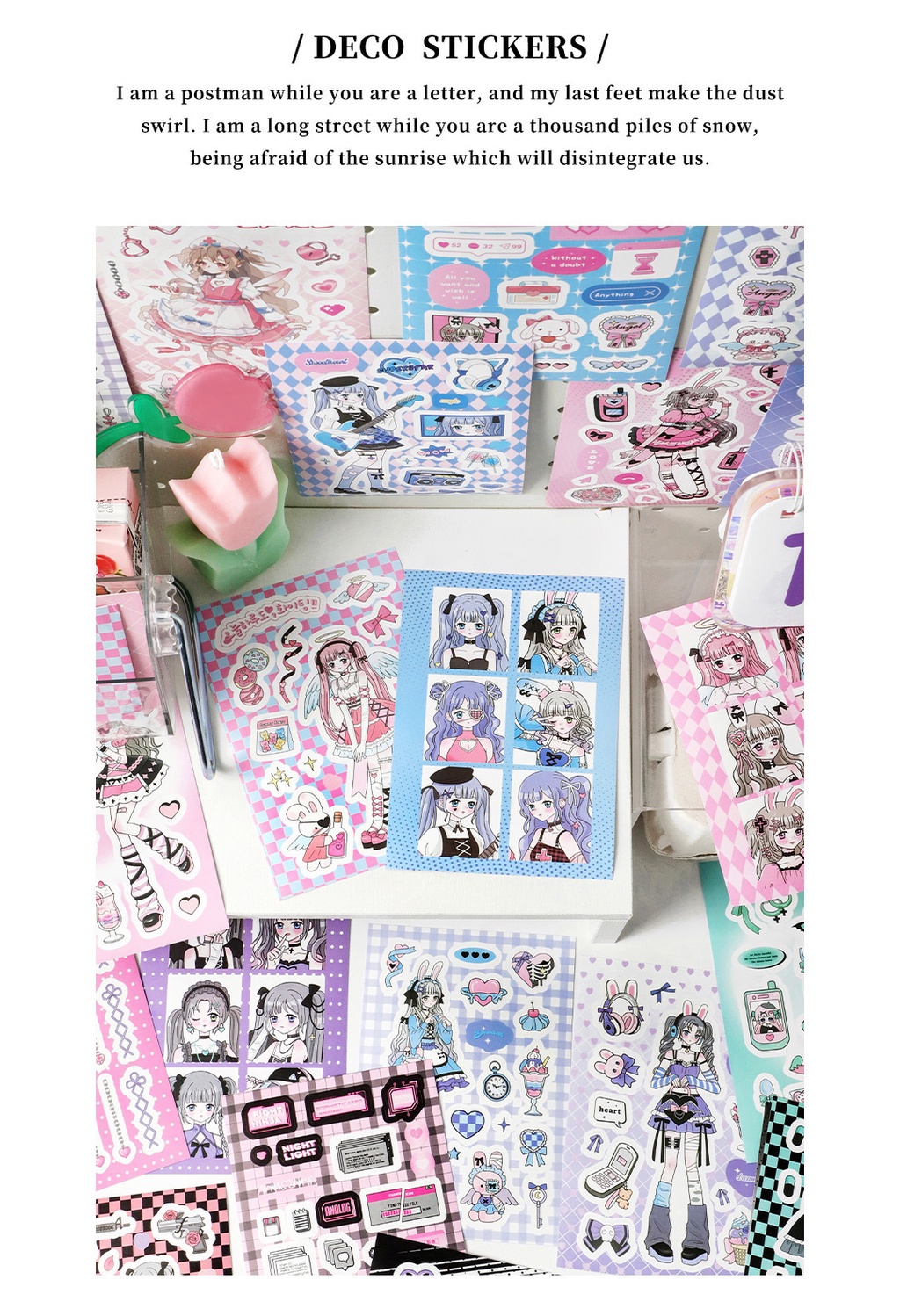 idako sticker sticker for journal aesthetic stationary 20 Stickers Book ...