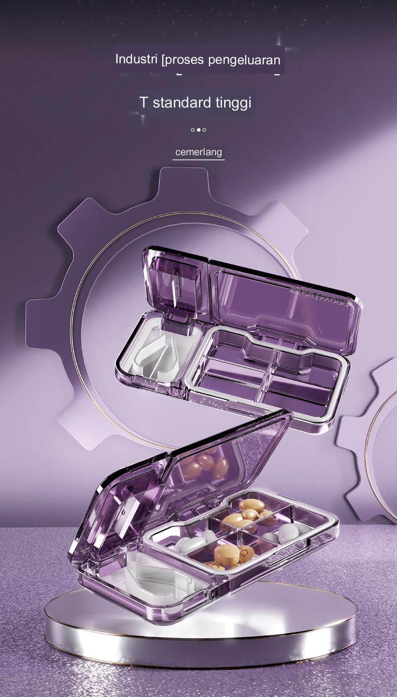 BC Portable Medicine Pill Cutter Box Tablet Splitter Compartment ...