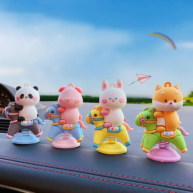 Cartoon Cute Bear Animal Shake Head Spring Doll Toys / Kawai Lili Lala ...