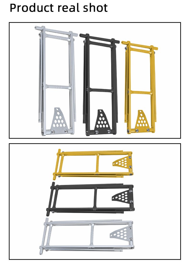 Litepro Folding Bike Aluminum Alloy Rear Cargo Rack Pushing Easy Wheel ...