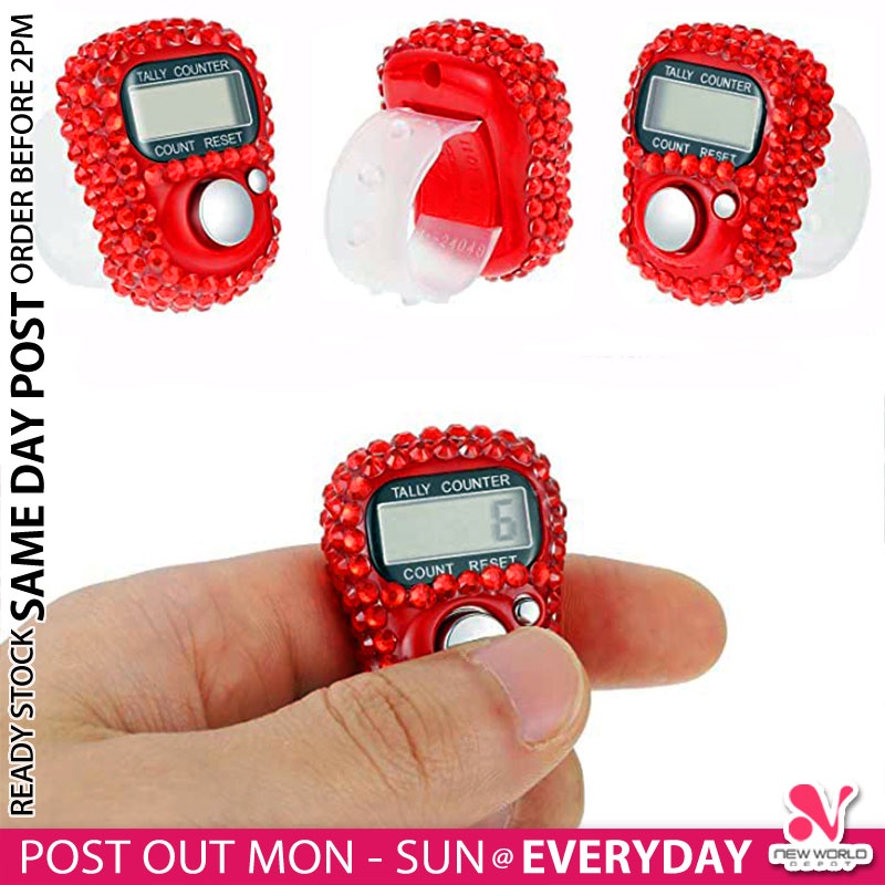 𝗠𝗔𝗫 𝟵𝟵𝟵𝟵𝟵 》5 Digits Display LCD Finger Counter Handheld Tally Counters ...