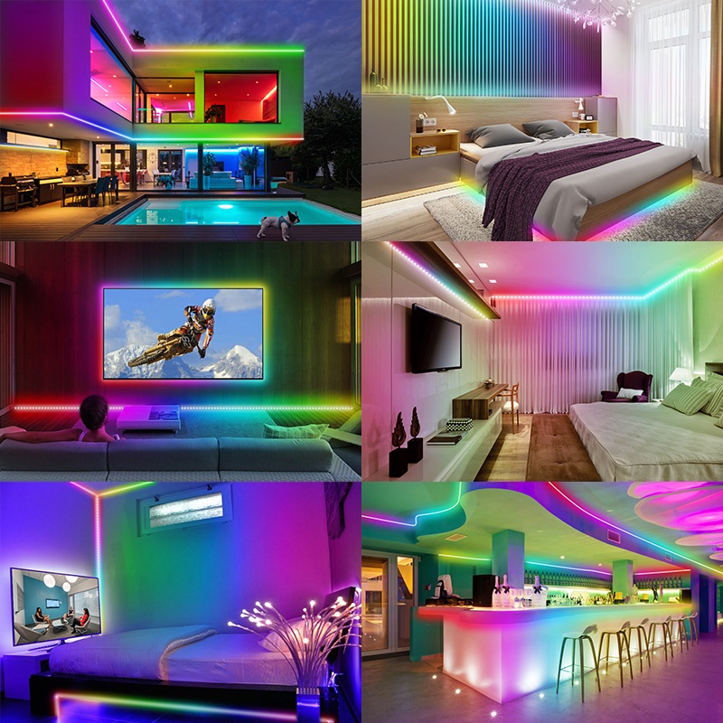 LTG-GEE Bluetooth APP LED Strip Lights WS2812B RGBIC 5050 2835RGB USB ...