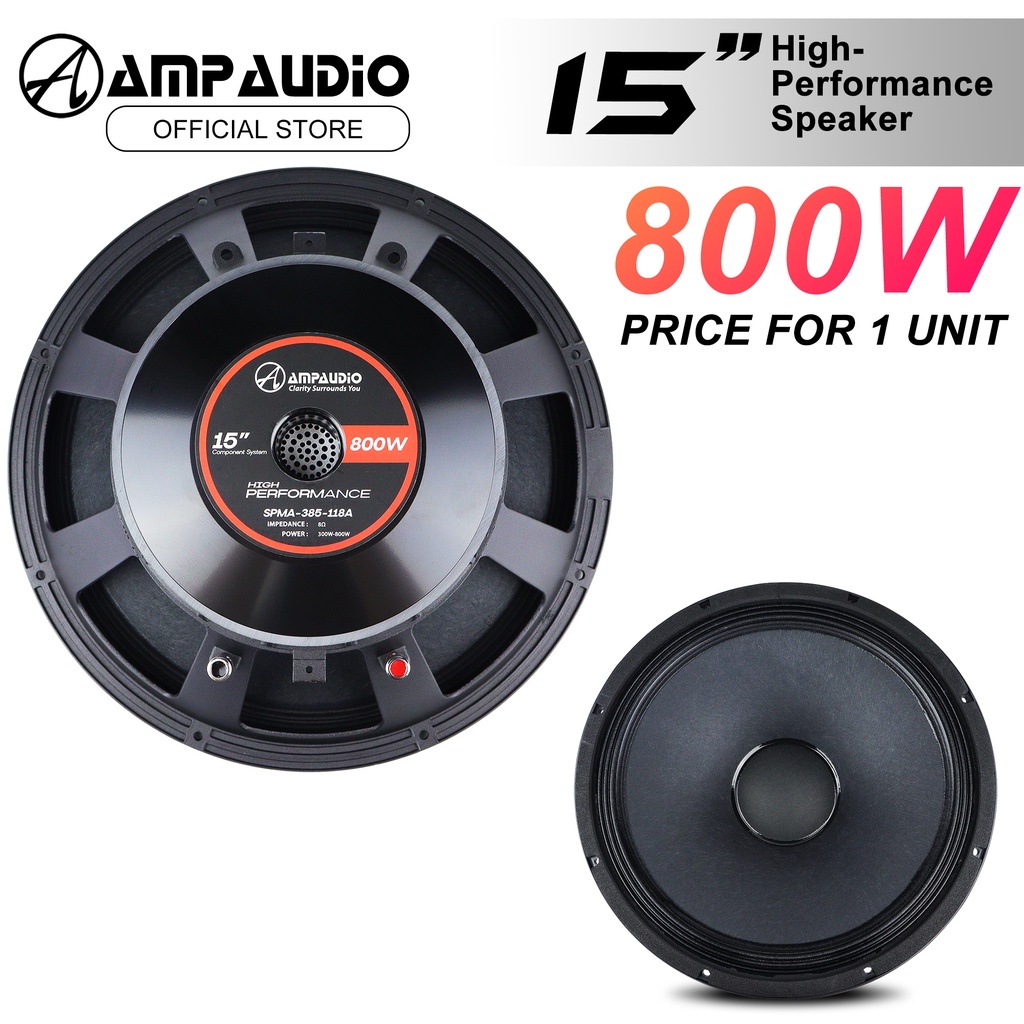 AmpAudio 15 inch speaker unit 800 watts replacement KTV bar indoor and ...