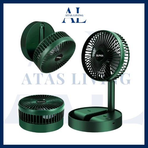 🔷ATAS🔷 Portable Table Fan 3 Speeds Wind Quiet Rechargeable Battery ...