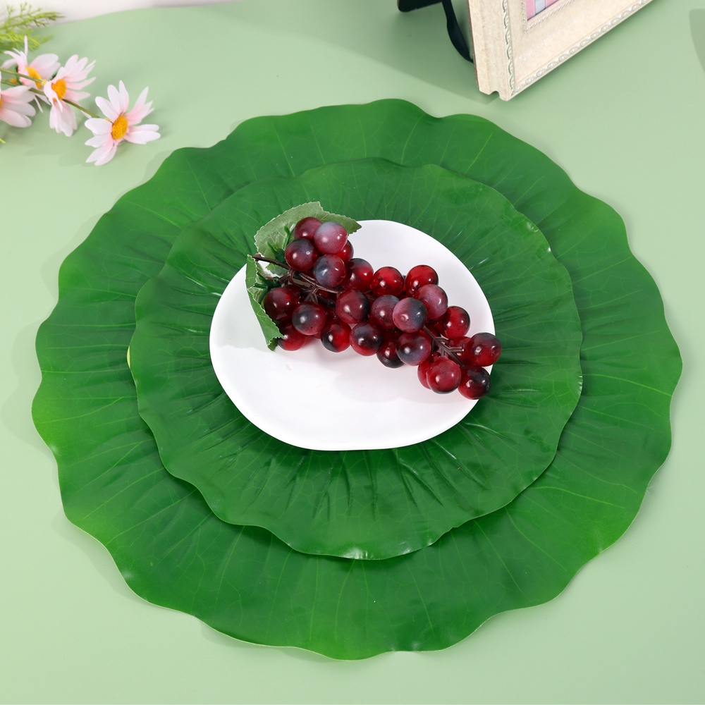 Simulated Fake Lotus Leaf Table Decoration / Artificial Waterproof ...