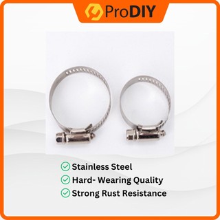 Stainless Steel Ducting Hose Clip Anti-Rust Lock Clamp Adjustable Pipe ...
