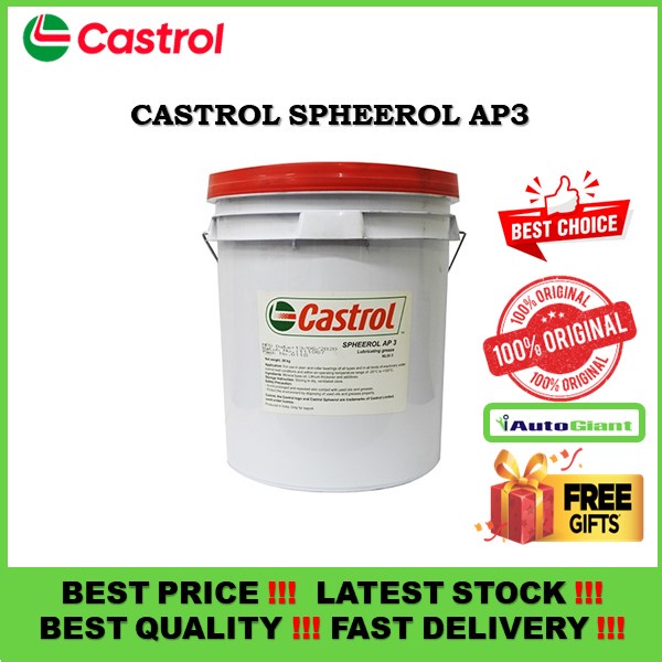 MINYAK CASTROL SPHEEROL AP 3, 20KG , PAIL (MINYAK GRIS) | Shopee Malaysia
