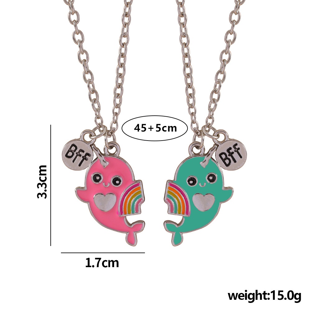 Cute Cat Heart Magnet Necklaces for Women Girls Kawaii Best Friends ...