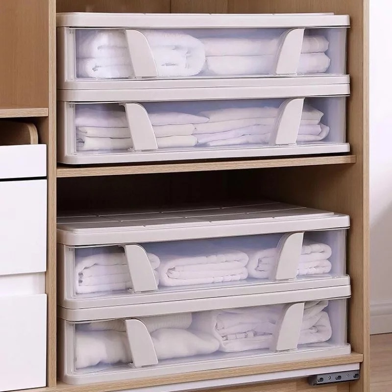 Johor Seller | Clear Transparent Storage Box Kotak Simpanan Roda ...
